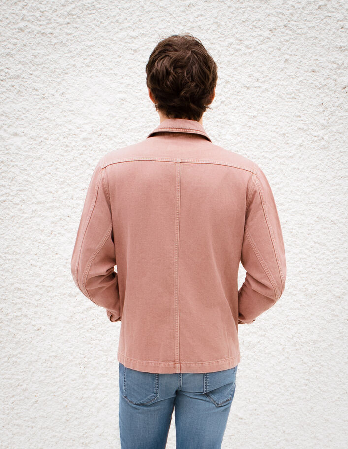 Men's coral denim jacket