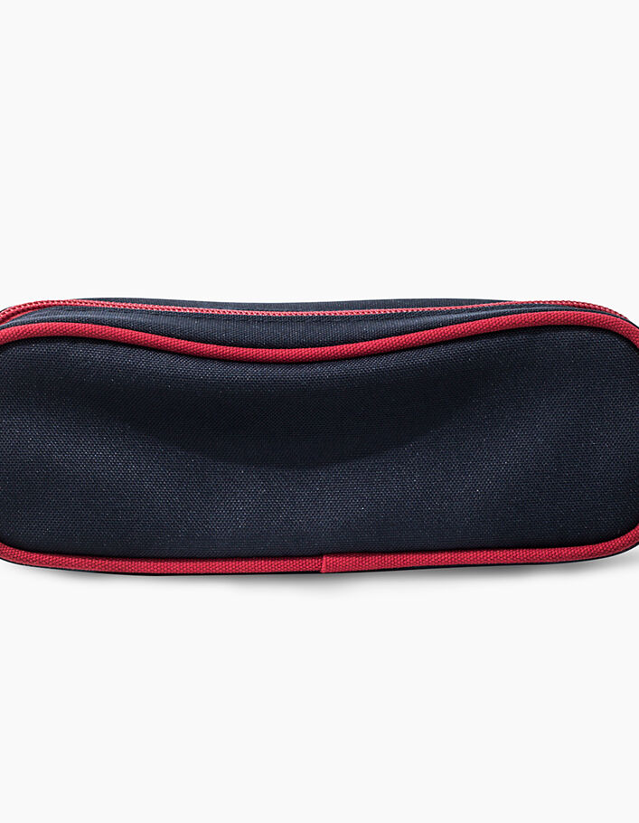 Boys’ 22cm navy IKKS Pilot double pencil case