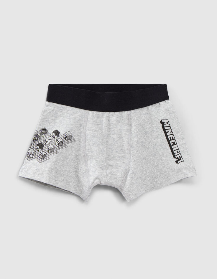 Boxers negro y gris MINECRAFT niño
