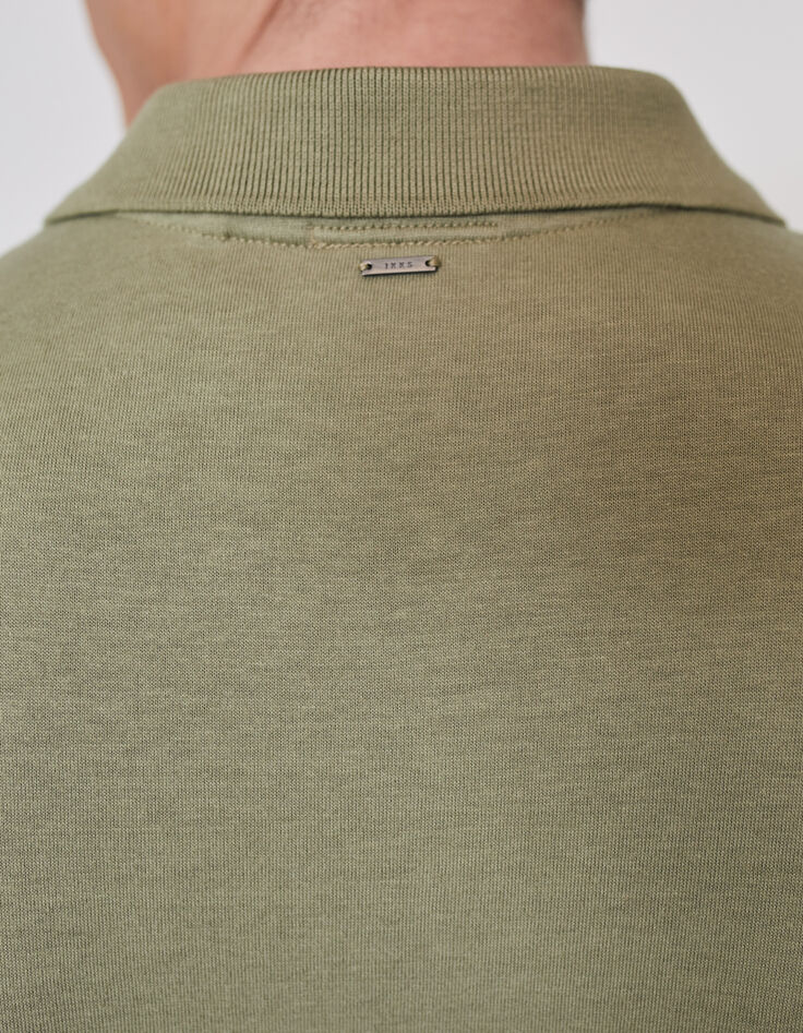Men’s arid green cotton modal polo shirt