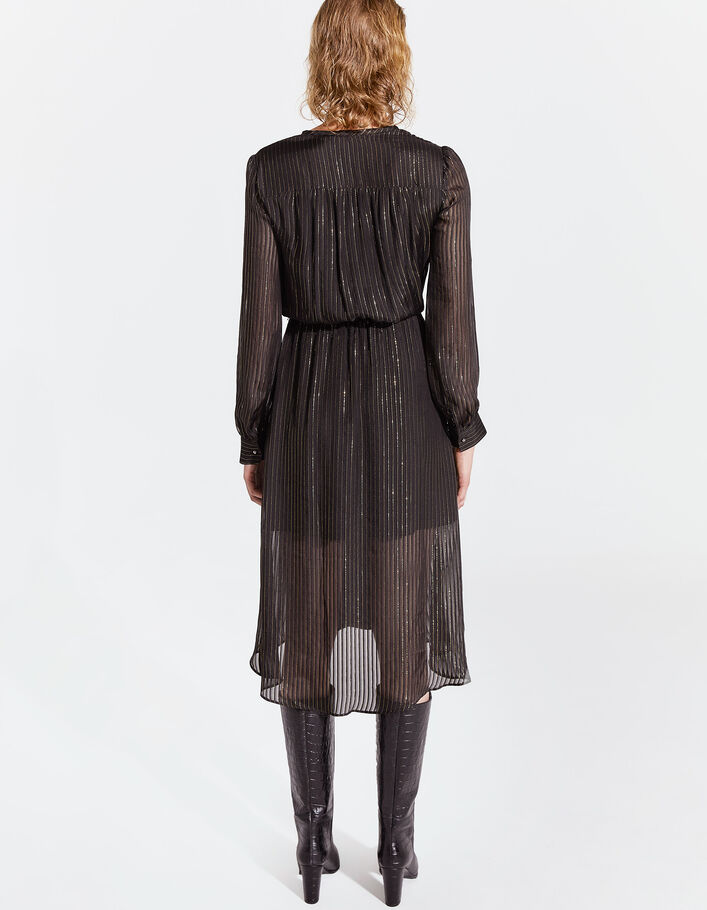 Pure Edition robe longue en soie et fil doré femme