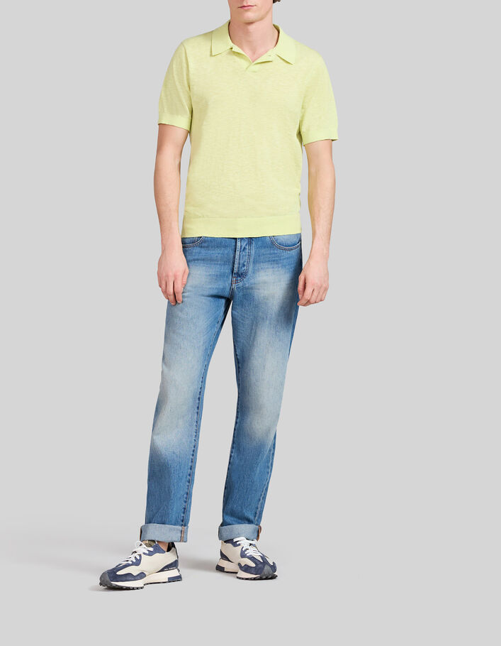 Men’s lime light knit polo shirt