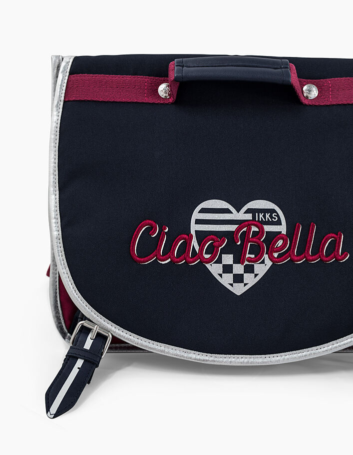 Girls’ 38cm navy IKKS Ciao Bella satchel
