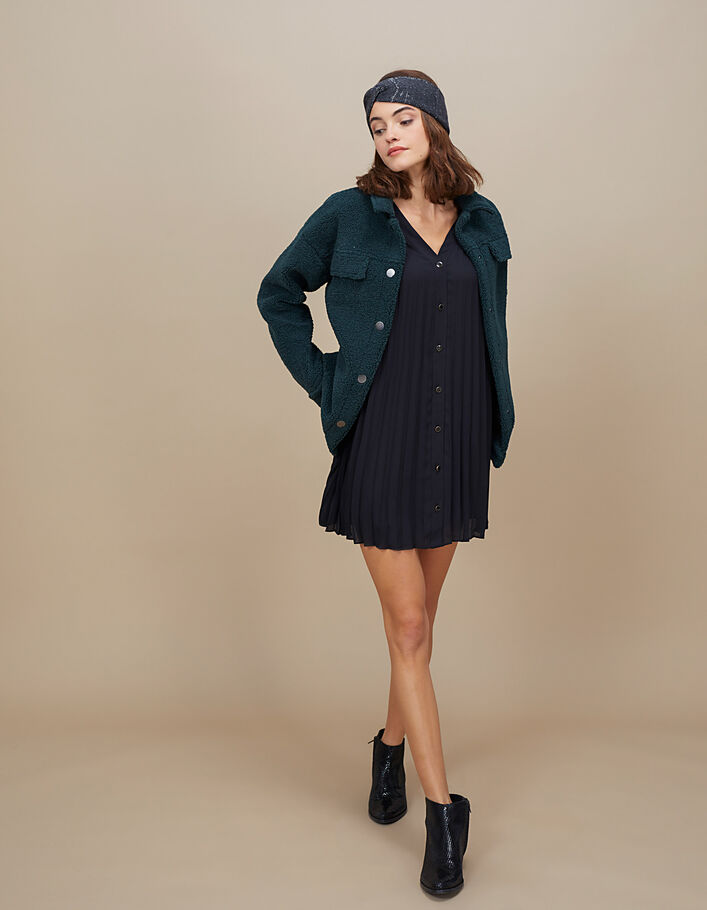 Babery Green Bouclé-Mantel I.Code