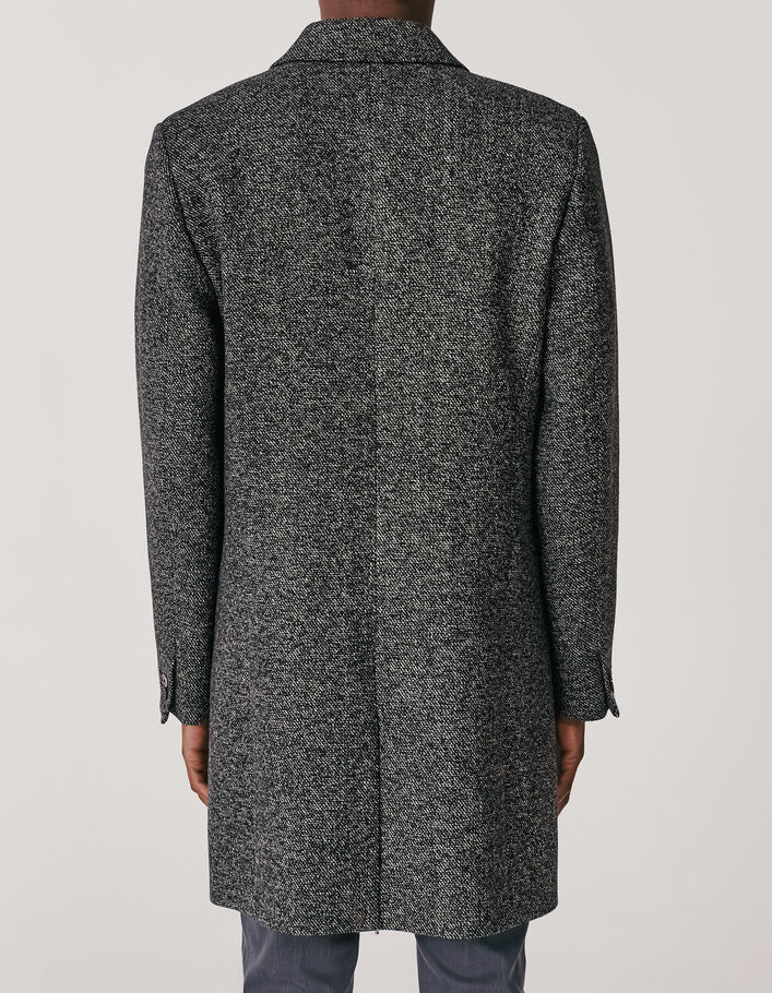 Men’s black semi-plain coat