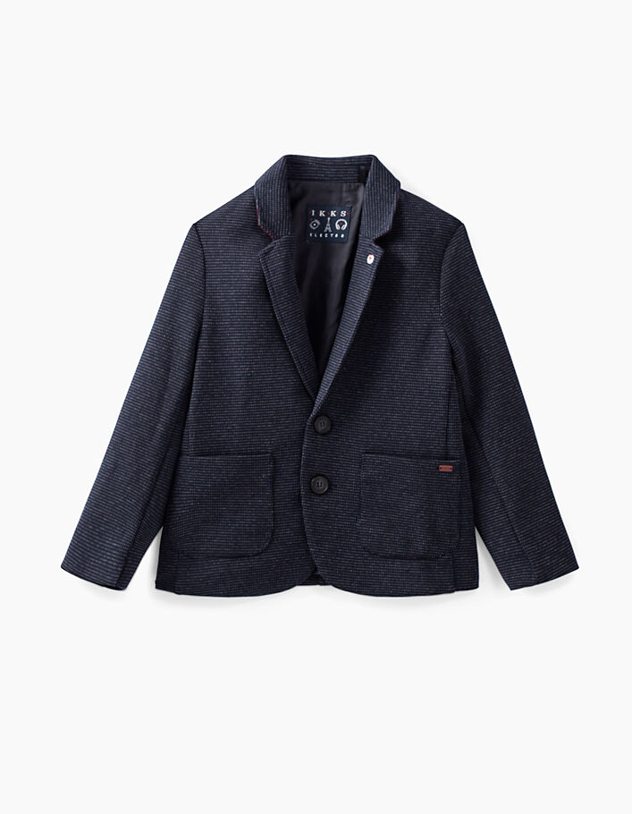 Boys' navy knit suit jacket