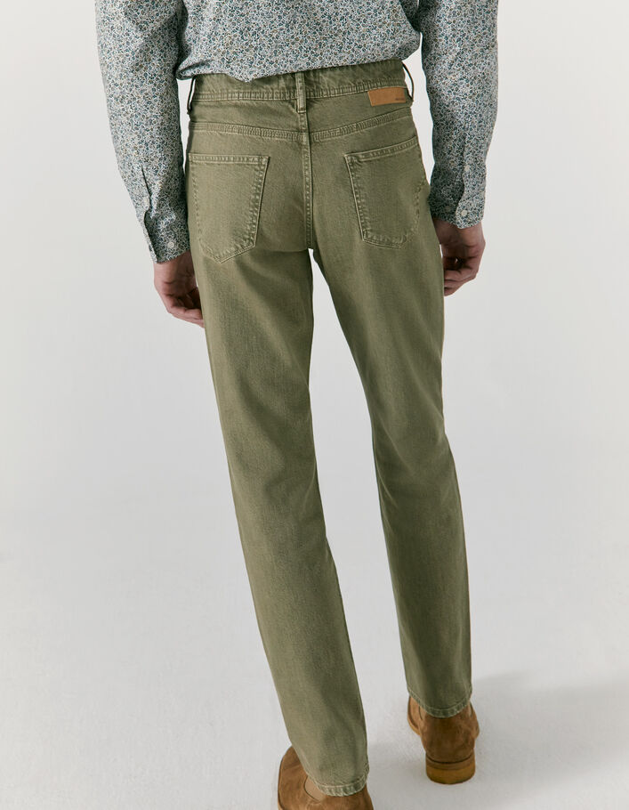 Jean SLIM kaki délavé Homme