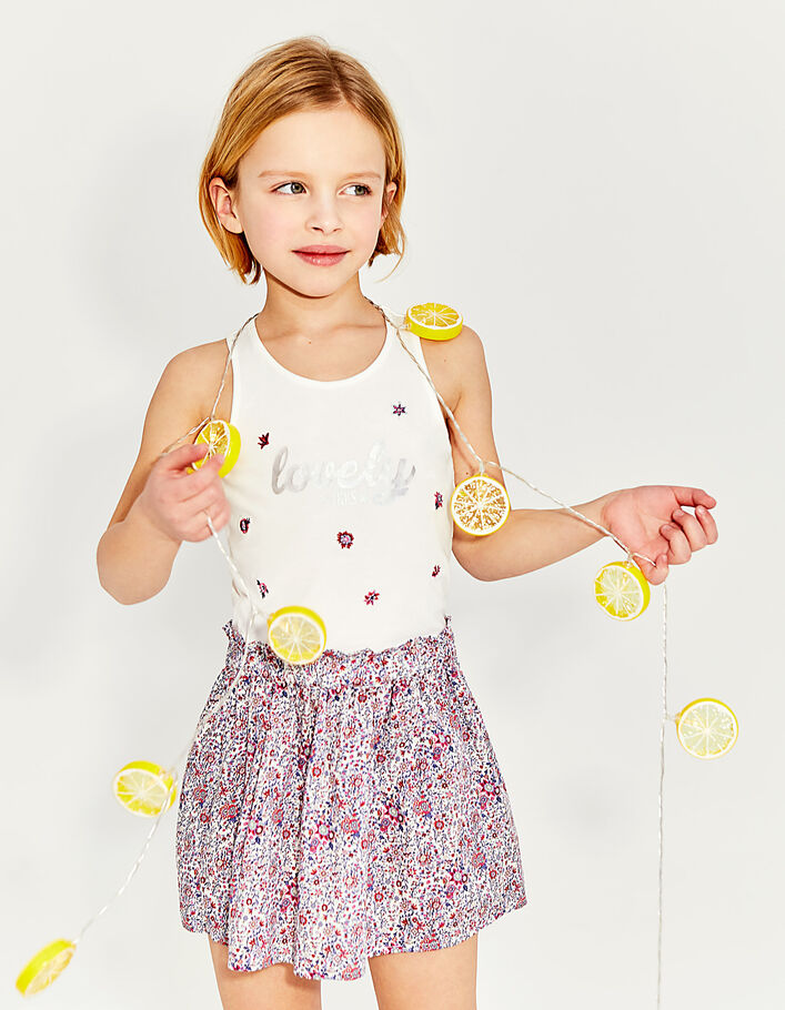 Girls' two-fabric dress