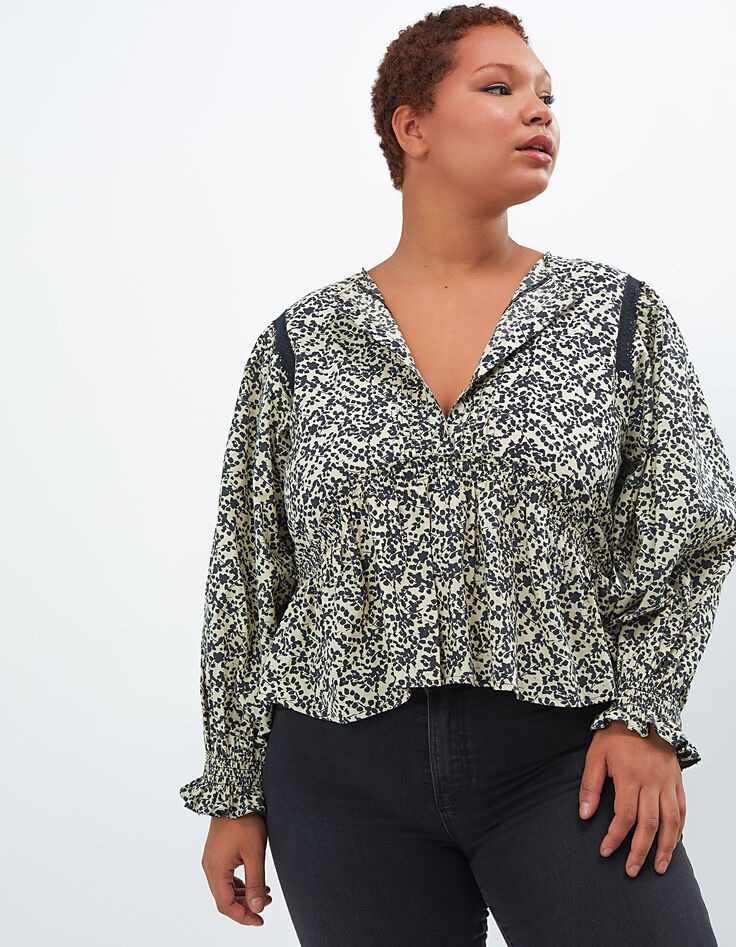 folk print top