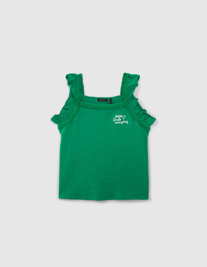 Groen topje kanten biezen meisjes