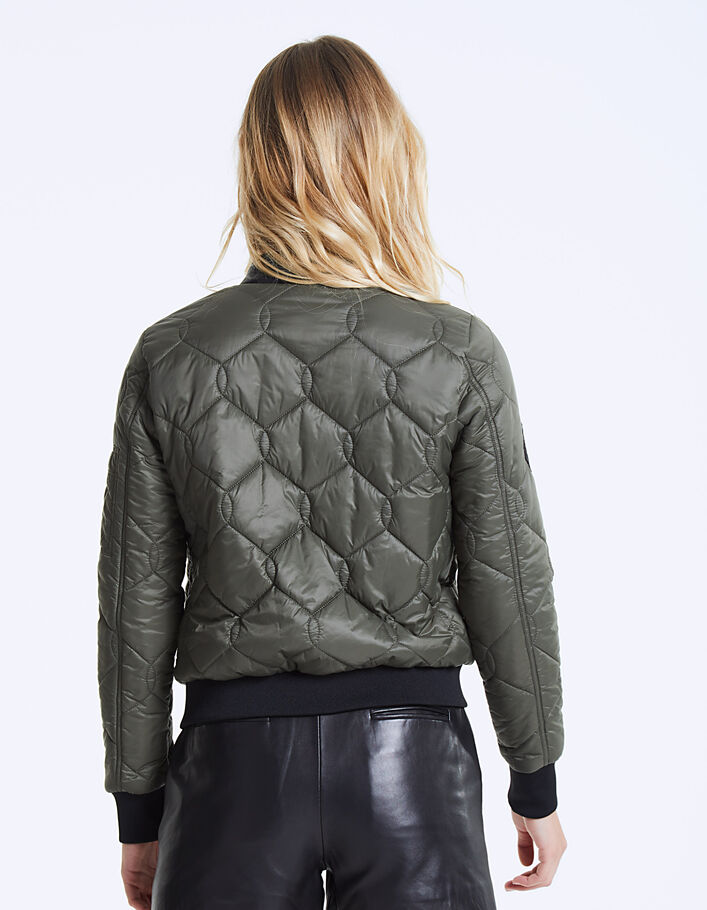Women’s khaki light padded bomber-style jacket
