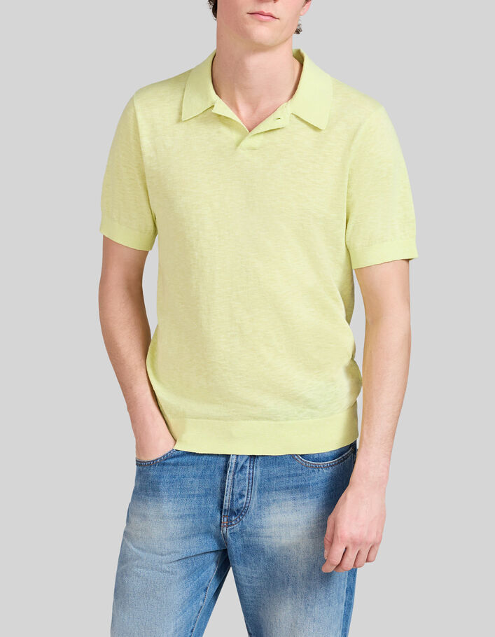 Men’s lime light knit polo shirt