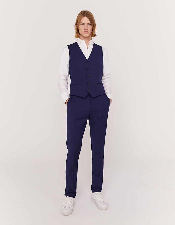 Men's indigo suit waistcoat