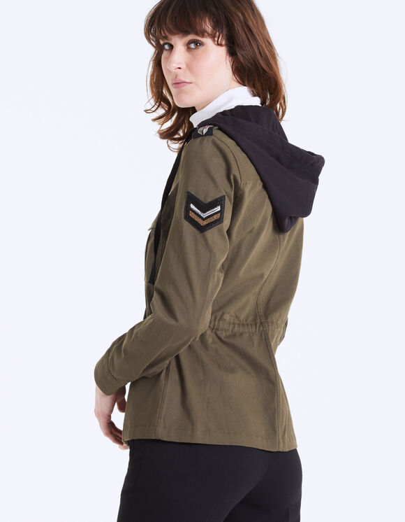 Women’s safari parka with removable hood