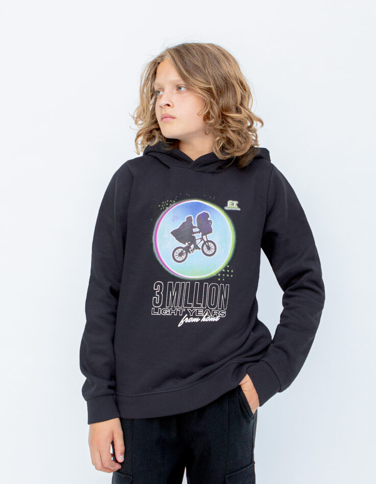Boys’ grey hoodie with ET the Extra-Terrestrial image IKKS
