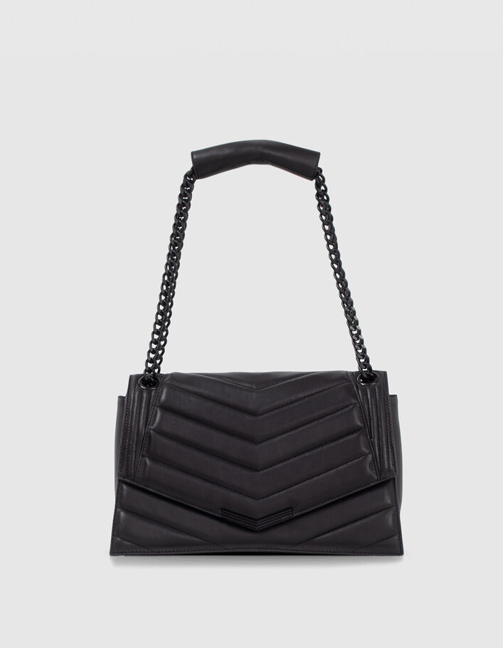 Sac THE 1 Timeless noir cuir matelassé Taille L Femme