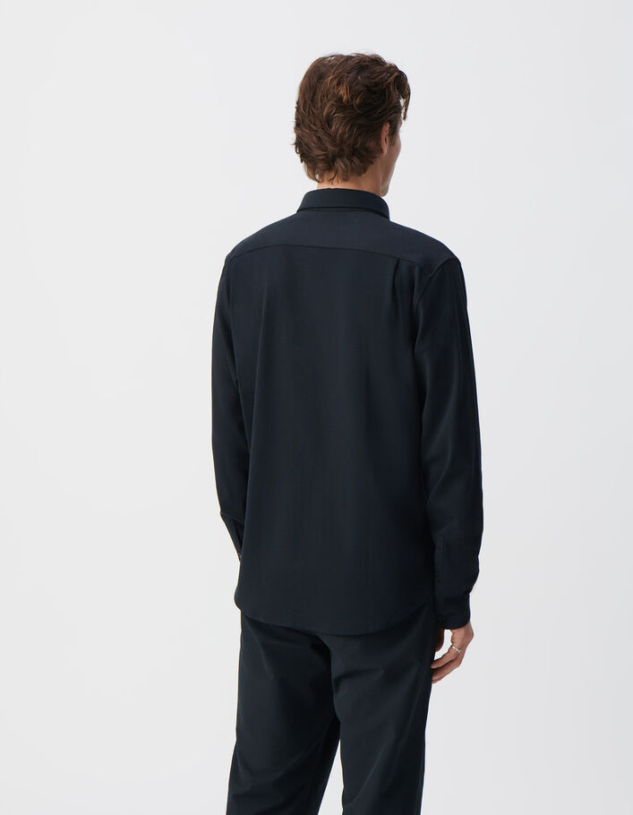 Men’s navy Interlock long-sleeve REGULAR shirt