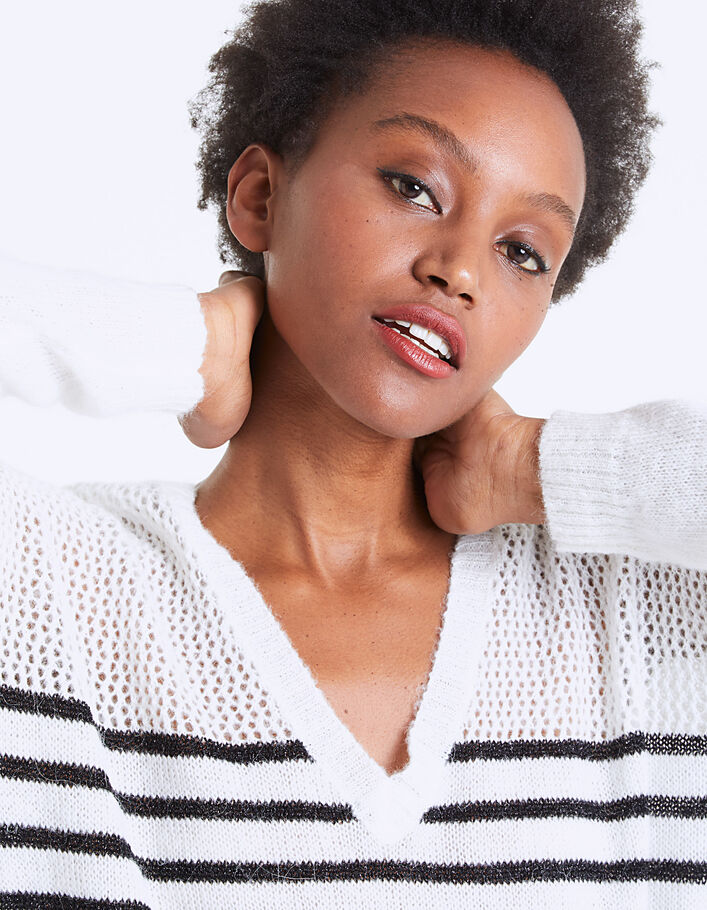 Women's fluffy wool sailor sweater