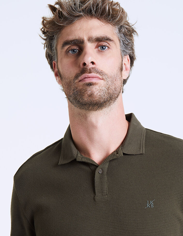 Men's textured polo shirt
