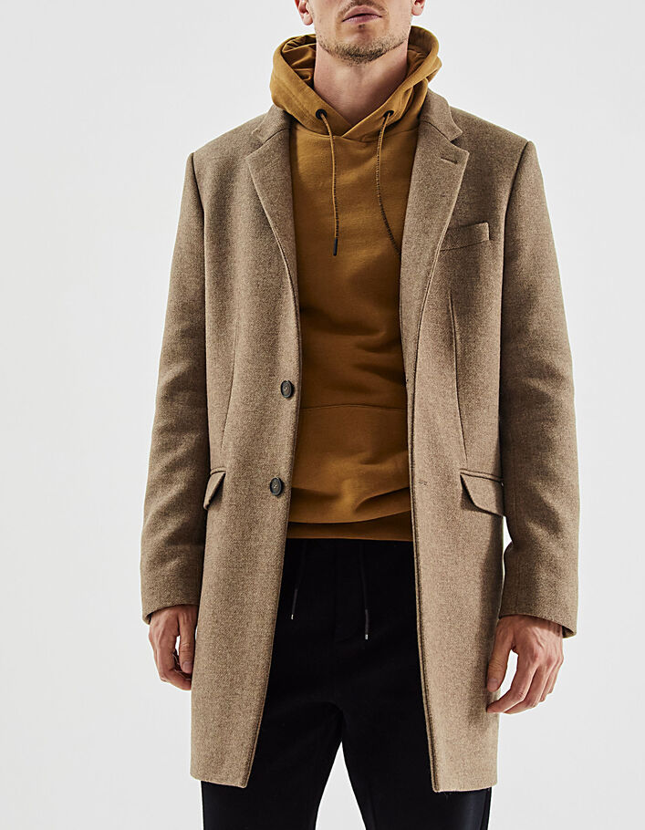 Men’s light brown straight coat