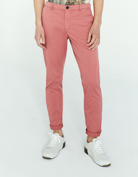 Men’s pink CROPPED chinos
