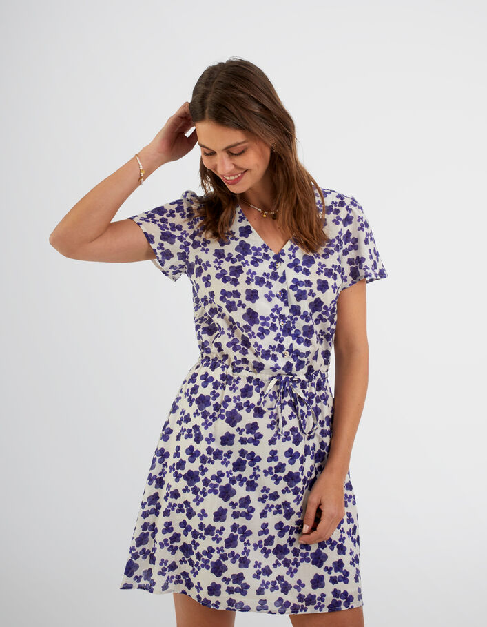 Robe blanche imprimé anémones I.Code