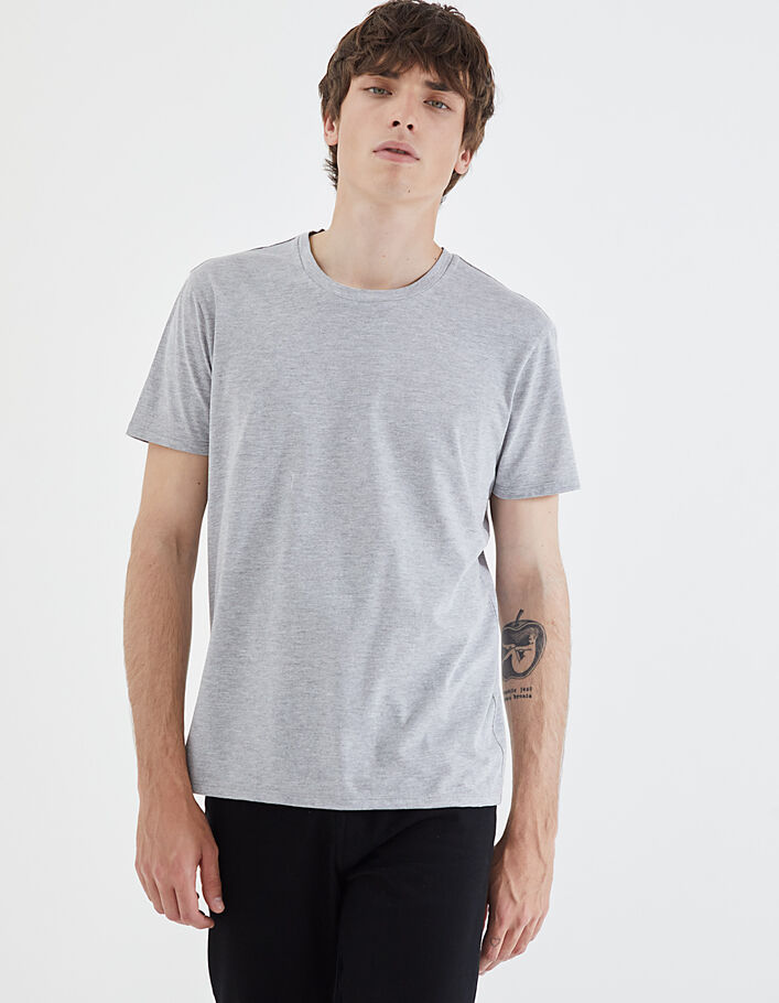 Tee-shirt gris chiné avec print dos DRY FAST Homme