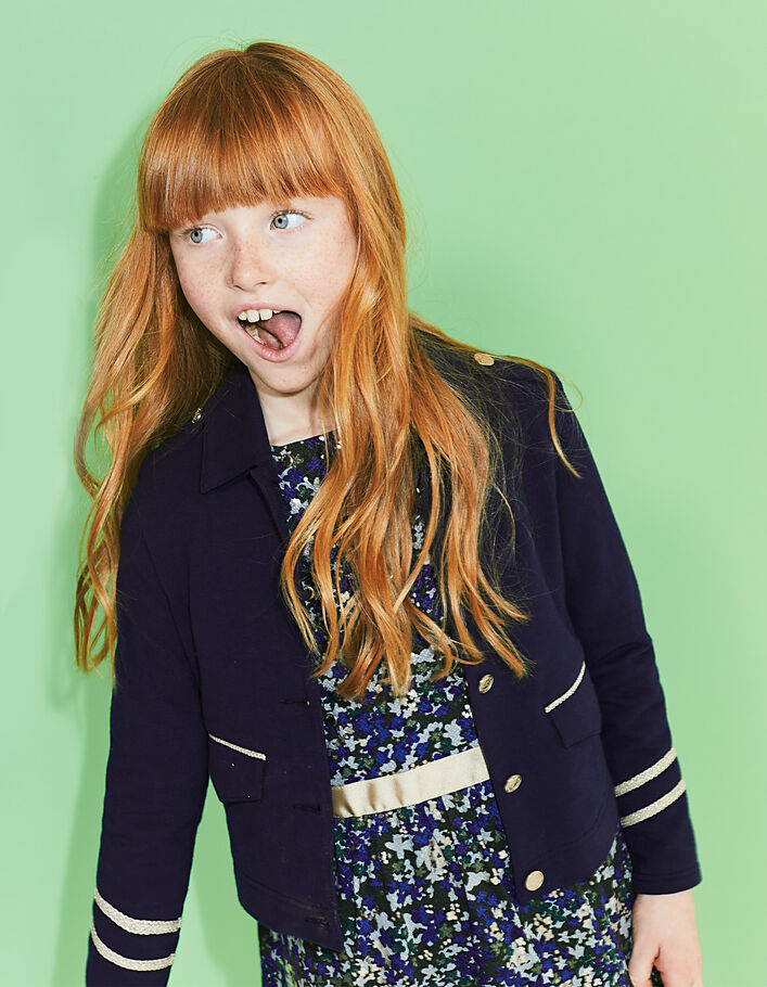 Girls’ inky blue cardigan