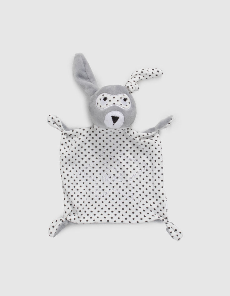 Grey and white Masked Rabbit comforter