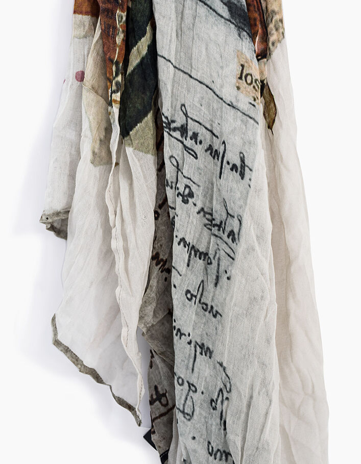 Men’s beige arty rock scarf