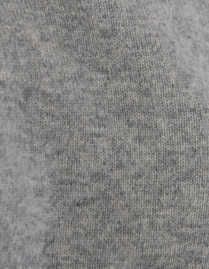 Pull gris tricot jacquard esprit ski Femme