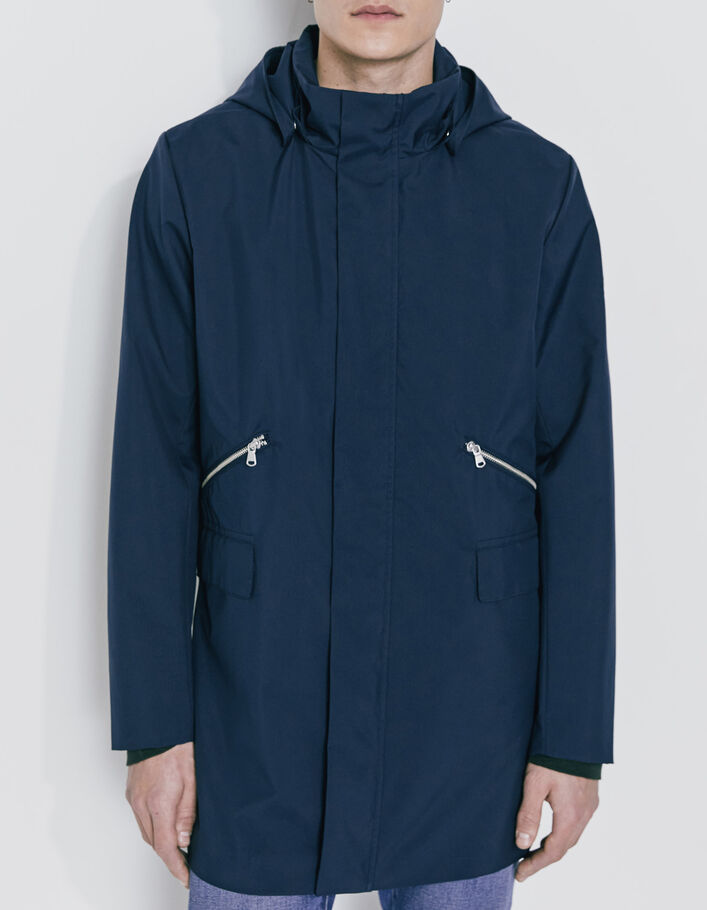 Men’s navy double-pocket parka