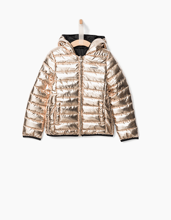 Girls' gold padded jacket
