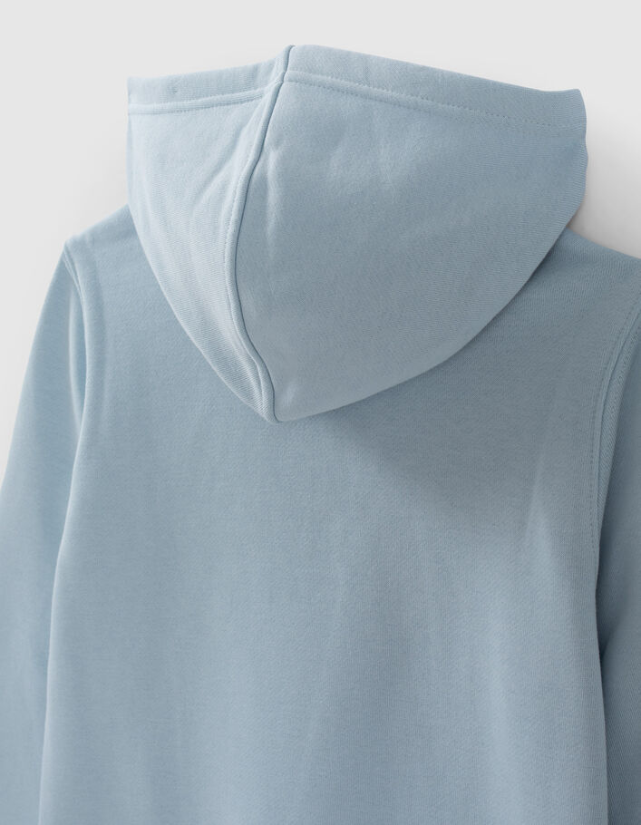 Girls’ light blue hoodie with embroidery on front