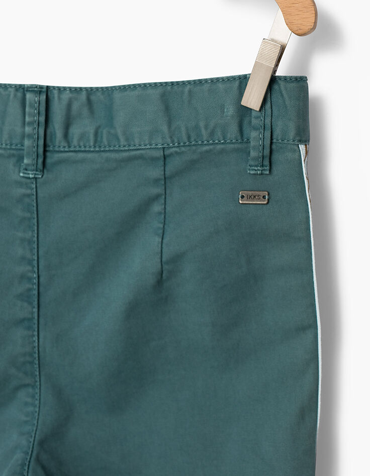 Boys’ petrol Bermudas, side bands IKKS