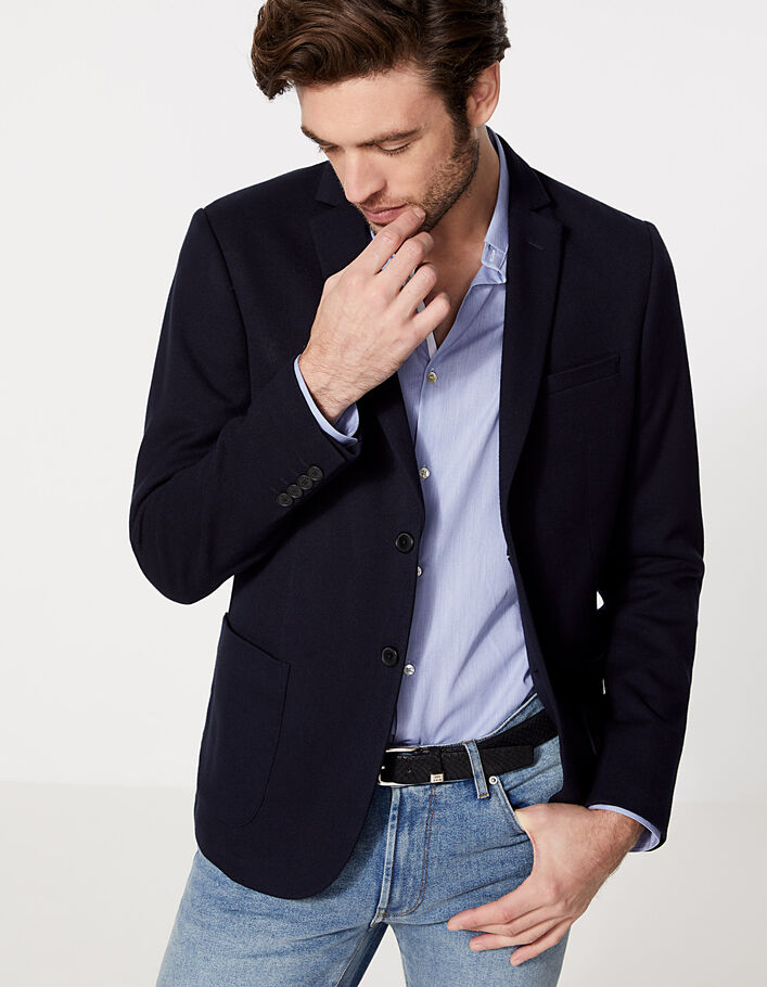 Men’s navy knit jacket