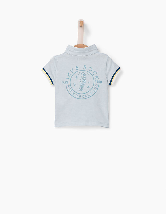 Polo azul con cuello alto bebé niño