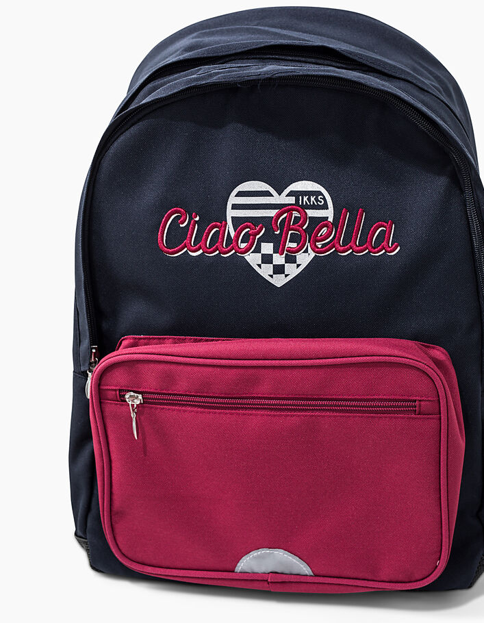 Girls navy IKKS Ciao Bella backpack