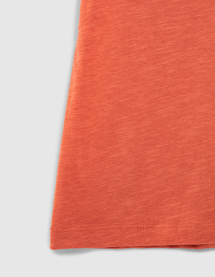 Boys’ coral organic cotton Essential T-shirt