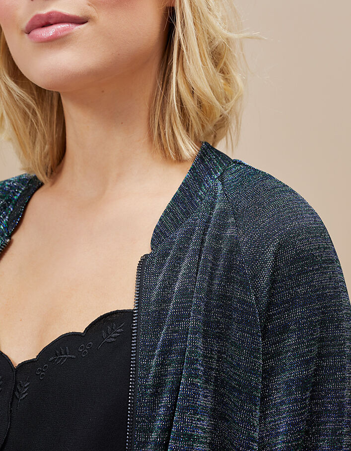 I.Code shiny black baseball jacket