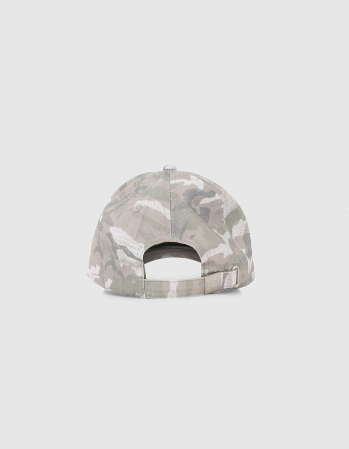 Girls’ khaki camouflage embroidered cap