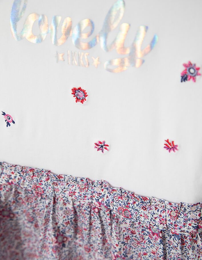 Girls' two-fabric dress