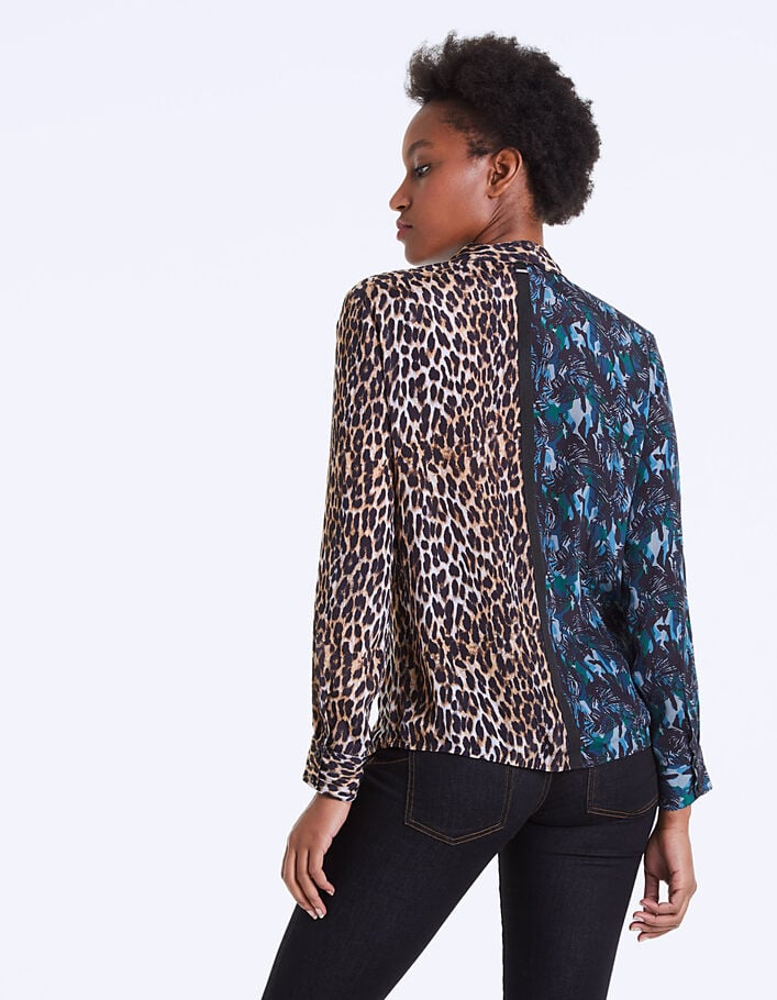 Women’s leopard and jungle print viscose shirt