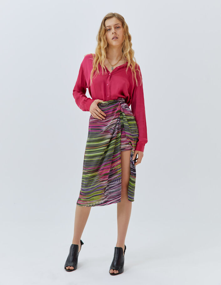 Pareo-rok met print, geknoopt dames