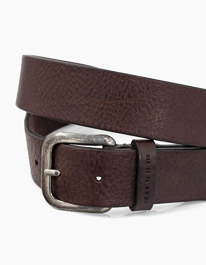 Men’s chestnut leather belt
