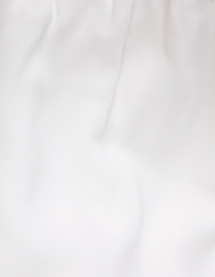 Vestido blanco roto reciclado tiras encaje