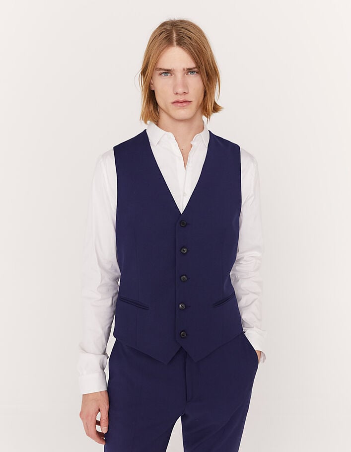 Men's indigo suit waistcoat