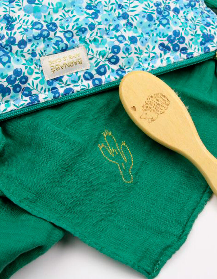 BARNABE AIME LE CAFE pine green cactus cloth square