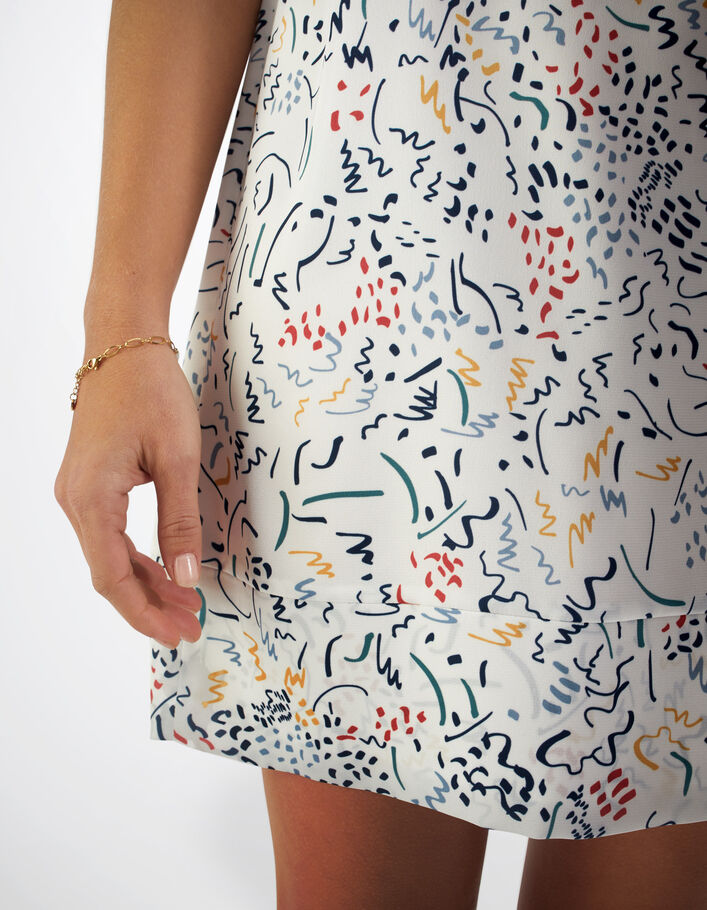 Robe Blanc Cassé Imprimé Arty I Code