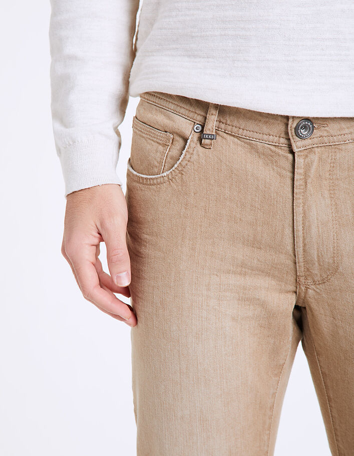 Jean slim beige Salvation Homme